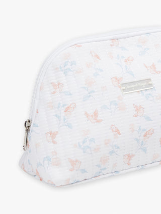 White birth kit with flower and bird print